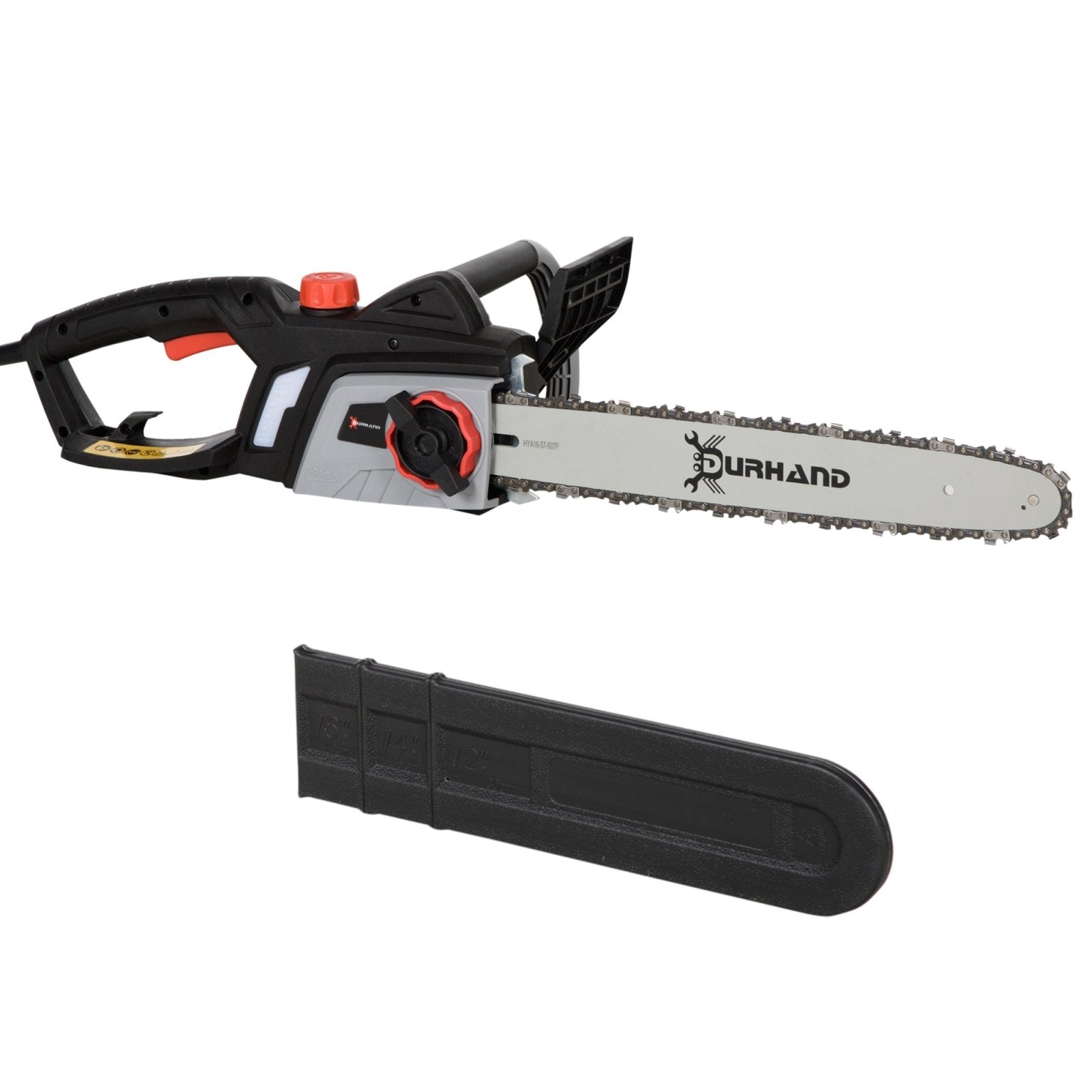 1600W Electric Chainsaw with Double Brake, Tool-Free Chain Tensioning,