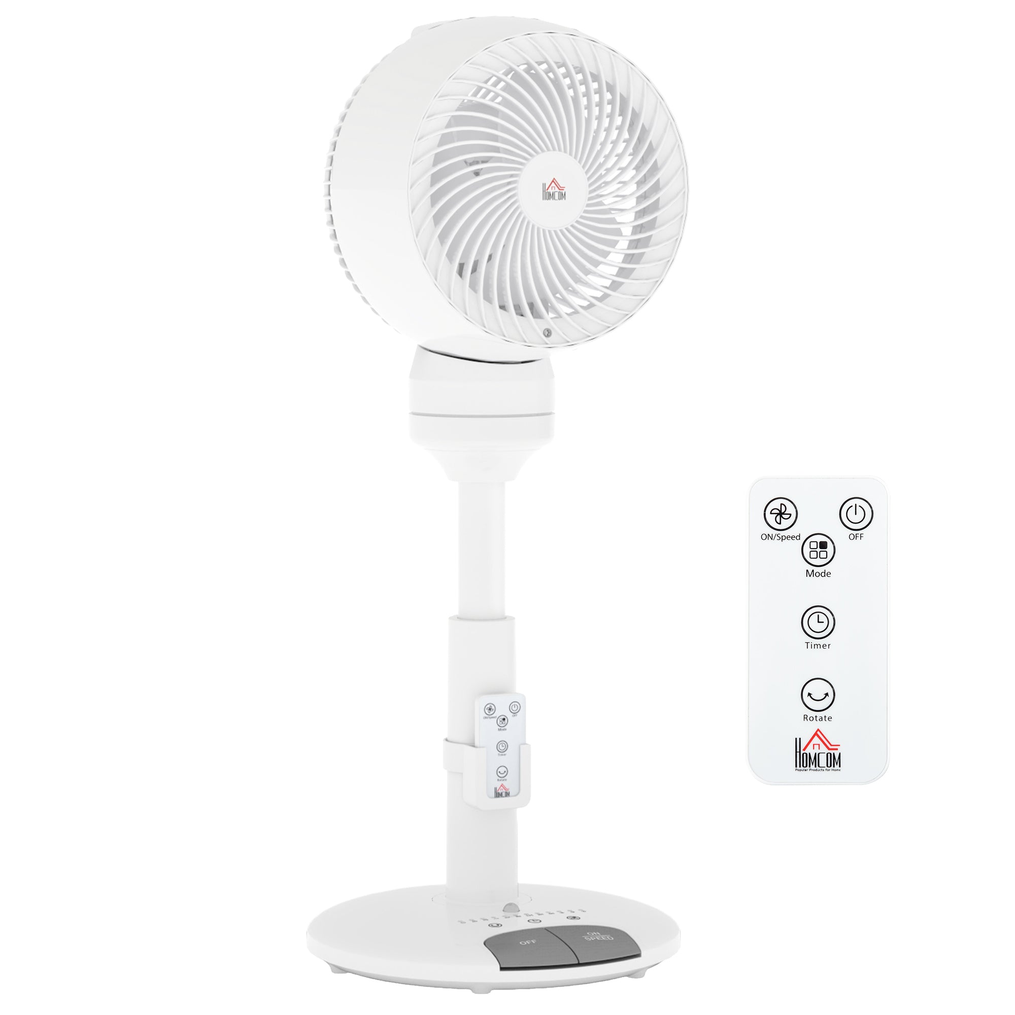 9'' Air Circulator Fan 3 Speed 3 Mode, 70° Oscillation 90° Vertical Ti