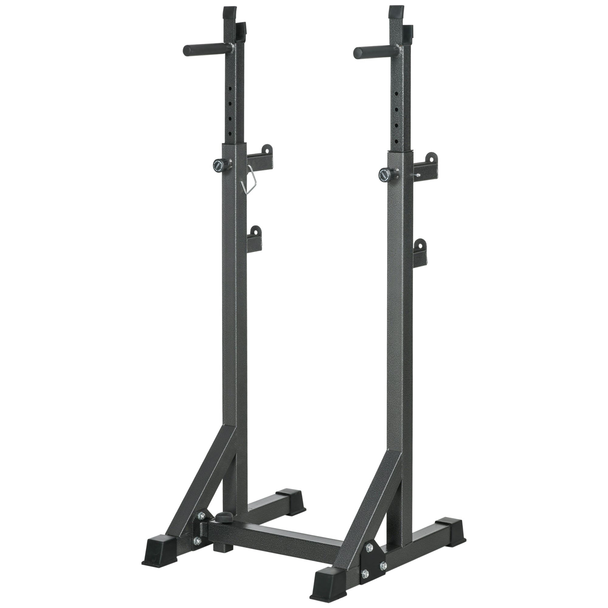 Heavy Duty Barbell Squat Rack with Dip Station, Adjustable and Multifu