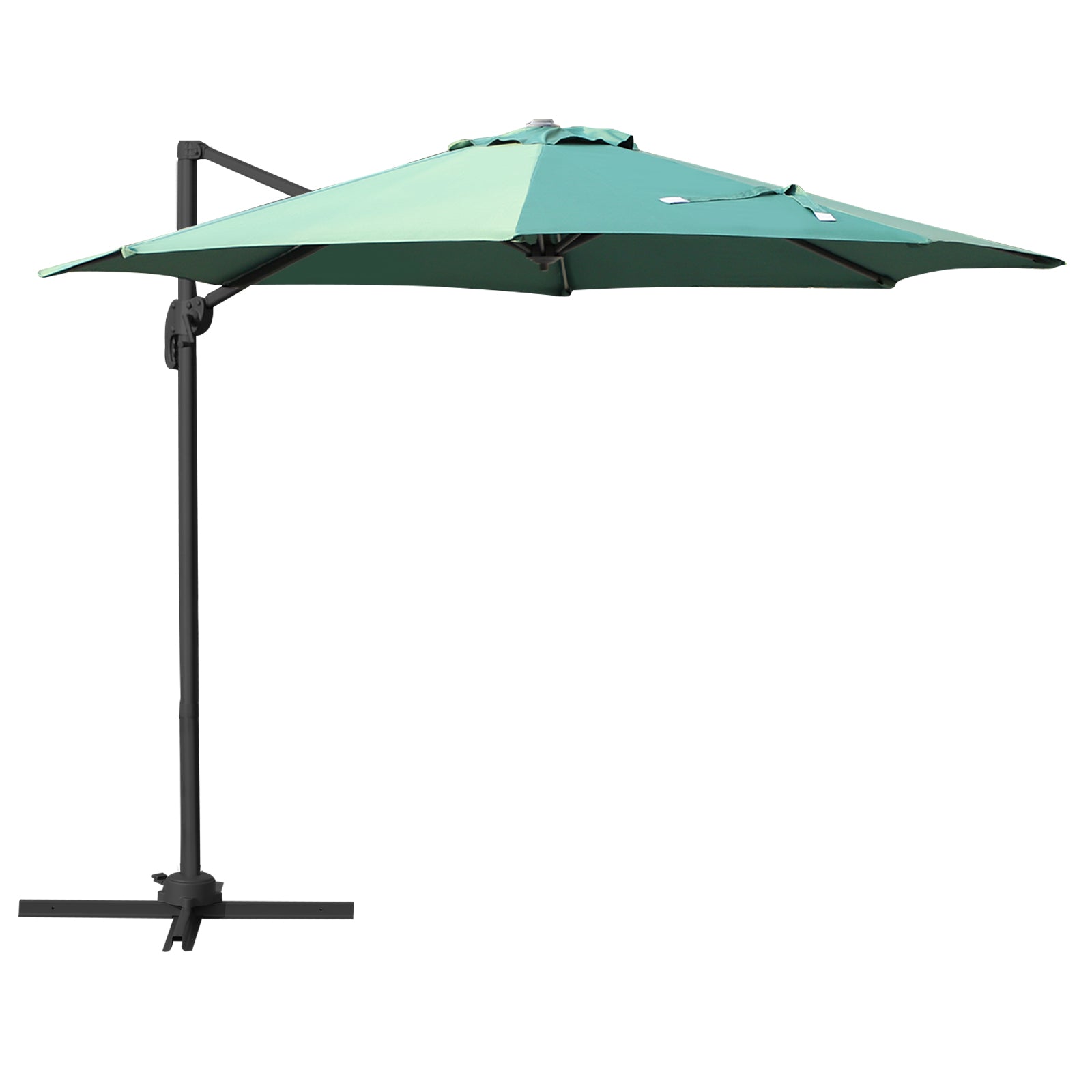 3m Patio Offset Roma Parasol Cantilever Hanging Sun Shade Canopy Shelt