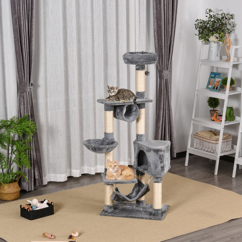 Cat Tree Condo Tower 150CM Multi-level Activity Stand with Toys ...